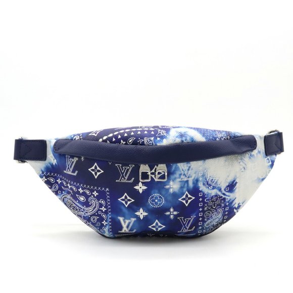 Louis Vuitton | Bags | Louis Vuitton Monogram Bandana Discovery Bum Bag Pm Body Waist Blue M2587 ...